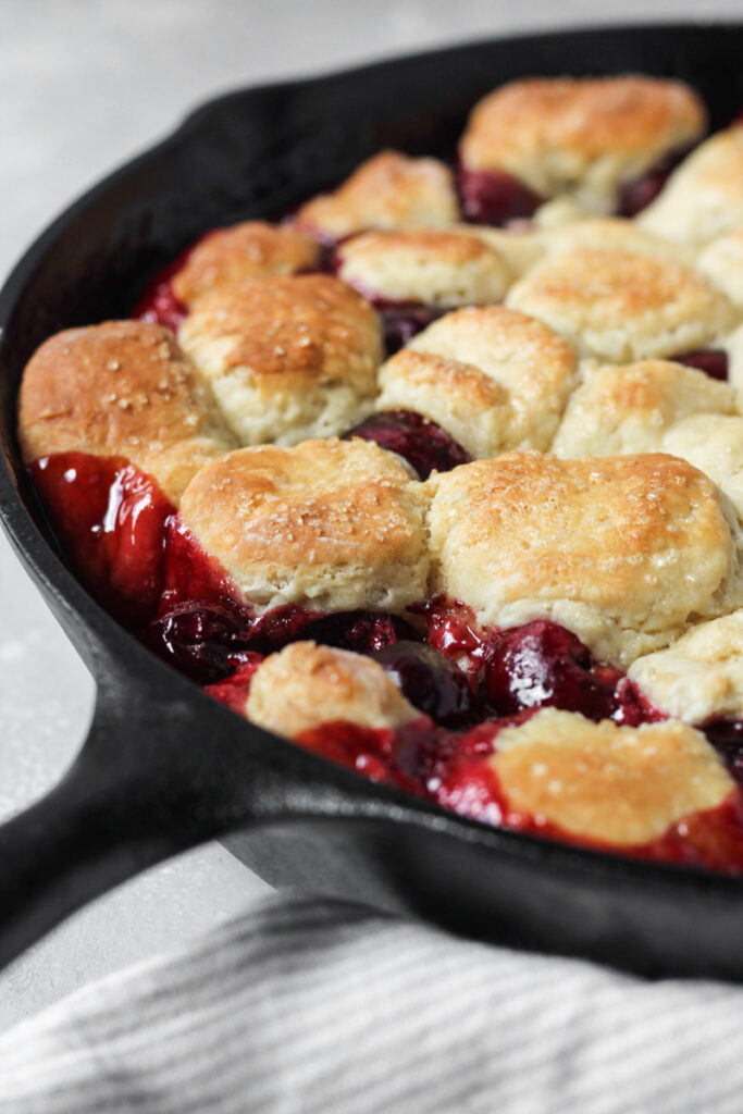 Cherry Cobbler {with homeade flaky biscuits} | The Sweet Occasion
