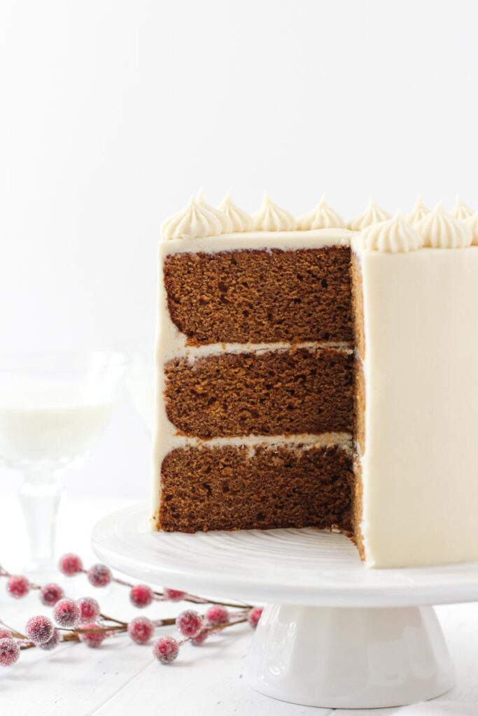 Gingerbread Layer Cake {with brown sugar frosting} | The Sweet Occasion