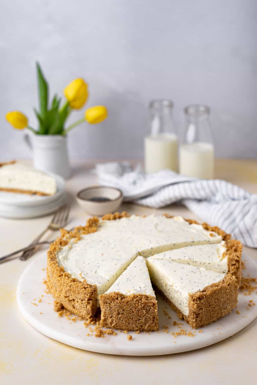 No-Bake Lemon Poppy Seed Cheesecake | The Sweet Occasion