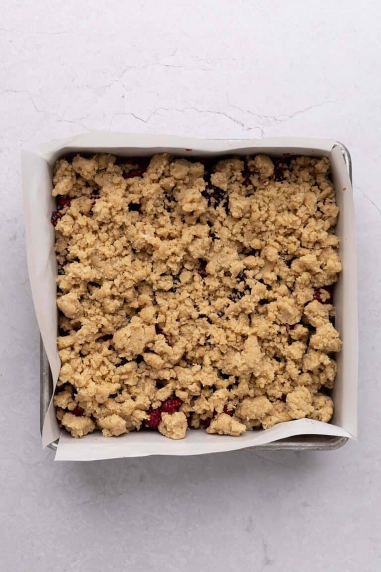 Lemon Raspberry Bars With Crumble Topping | The Sweet Occasion