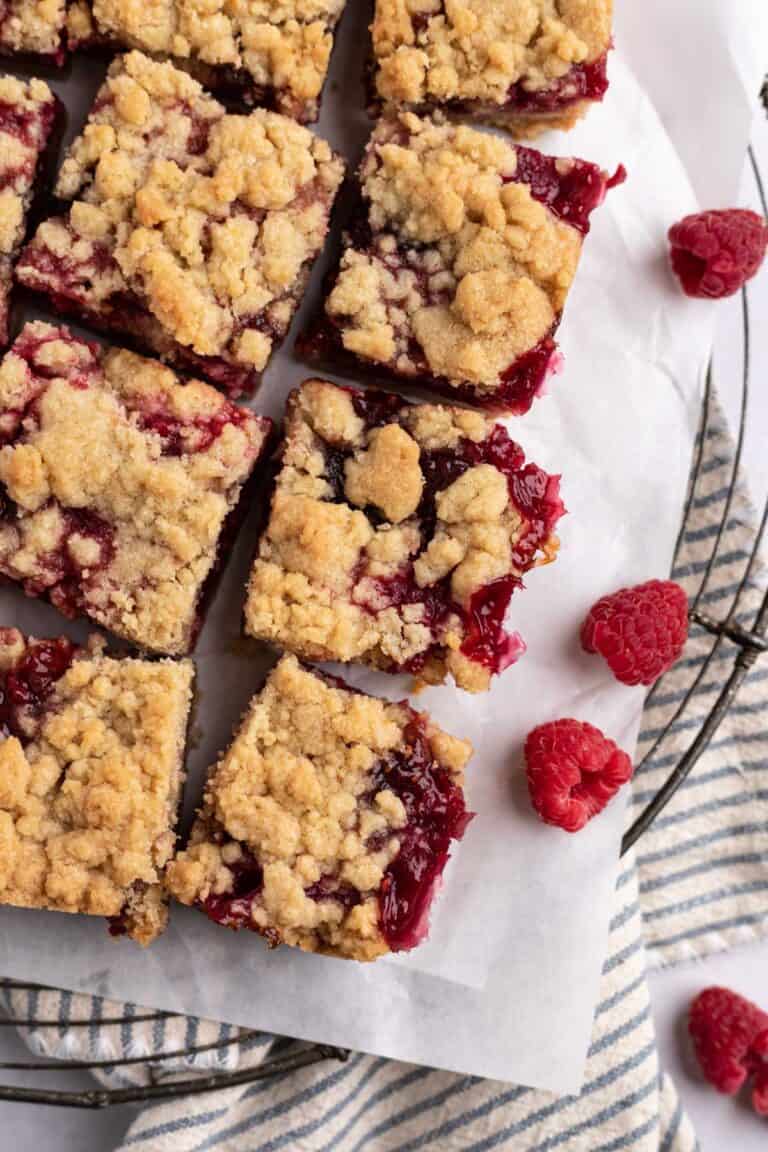 Lemon Raspberry Bars With Crumble Topping | The Sweet Occasion