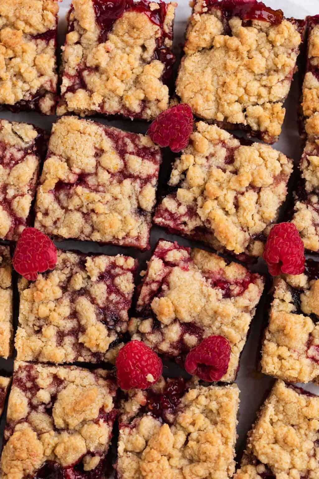 Lemon Raspberry Bars With Crumble Topping | The Sweet Occasion