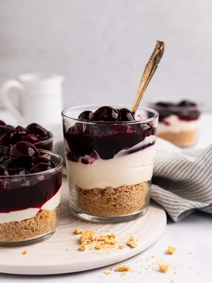 No-Bake Cherry Cheesecake Parfaits | The Sweet Occasion
