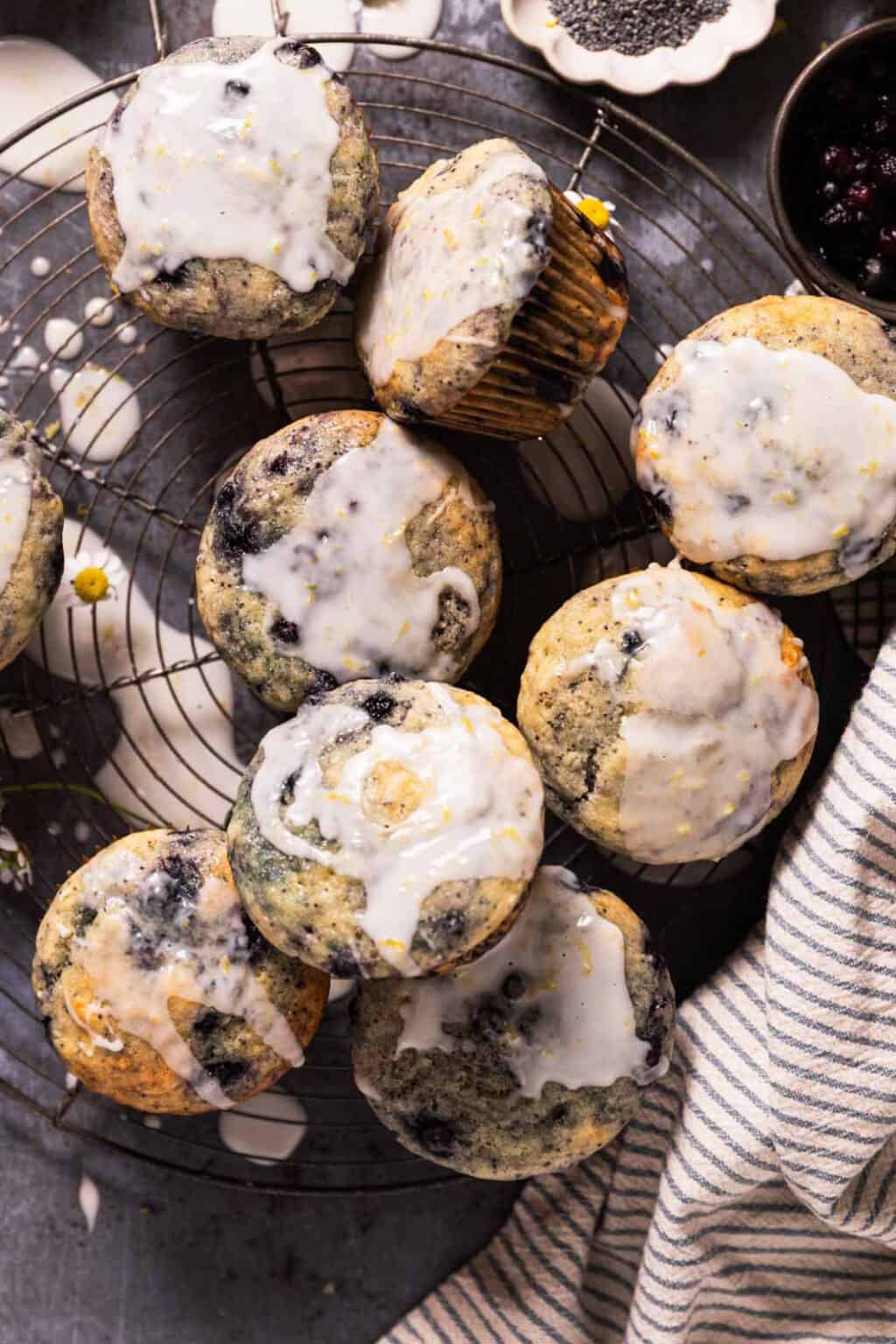 Wild Blueberry Lemon Poppy Seed Muffins | The Sweet Occasion